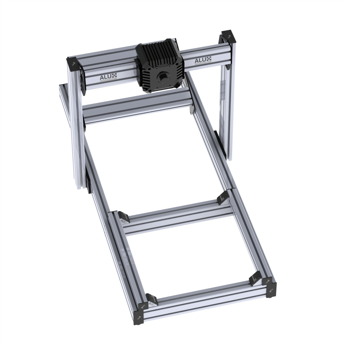 Sim racing rig 4080 zilver CSL DD sidemount | Aluxprofiel.nl