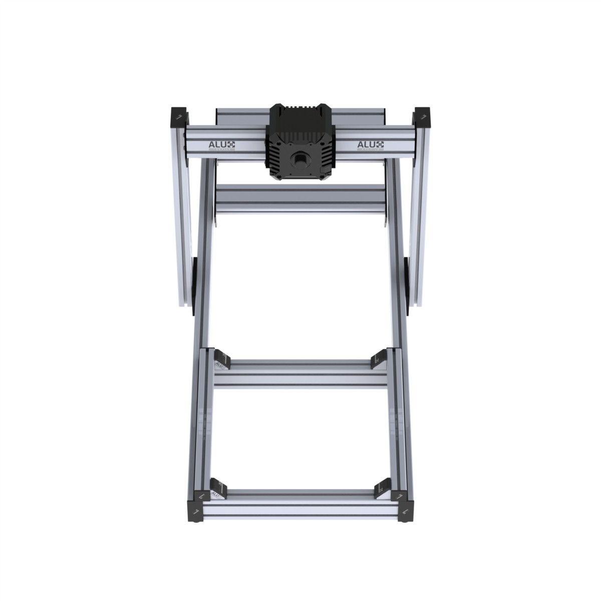 Sim racing rig 4080 zilver CSL DD sidemount | Aluxprofiel.nl